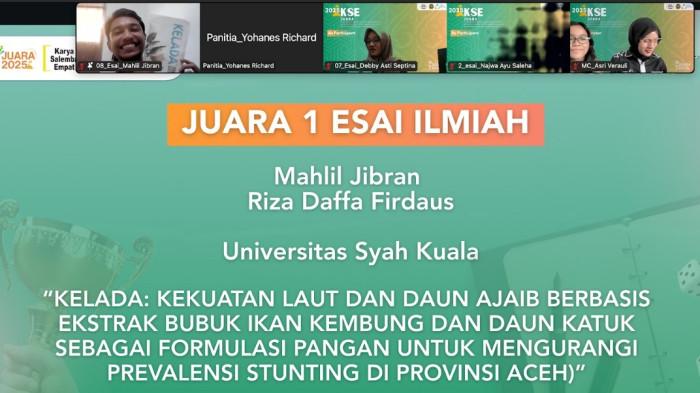 Mahasiswa FK USK Raih Juara 1 Nasional KSE JUARA 2025 Lewat Inovasi Gizi Lokal 'KELADA ...