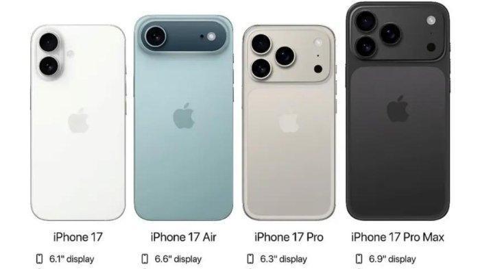 Rincian Harga Phone 17, iPhone 17 Pro, iPhone 17 Pro Max dan iPhone Air, Paling Murah Rp 13 Juta ...