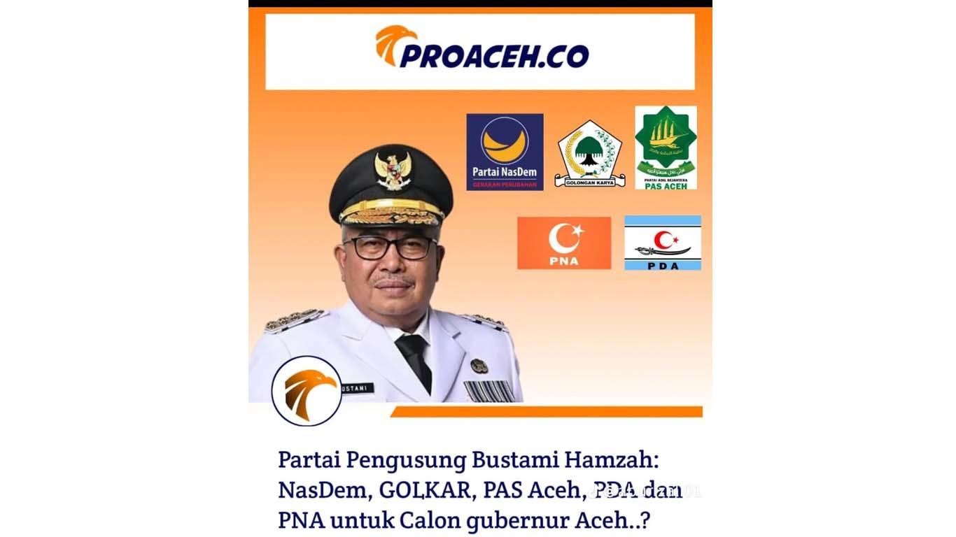 PNA Protes Logo Partai Dipasang di Flyer Bergambar Bustami Hamzah ...