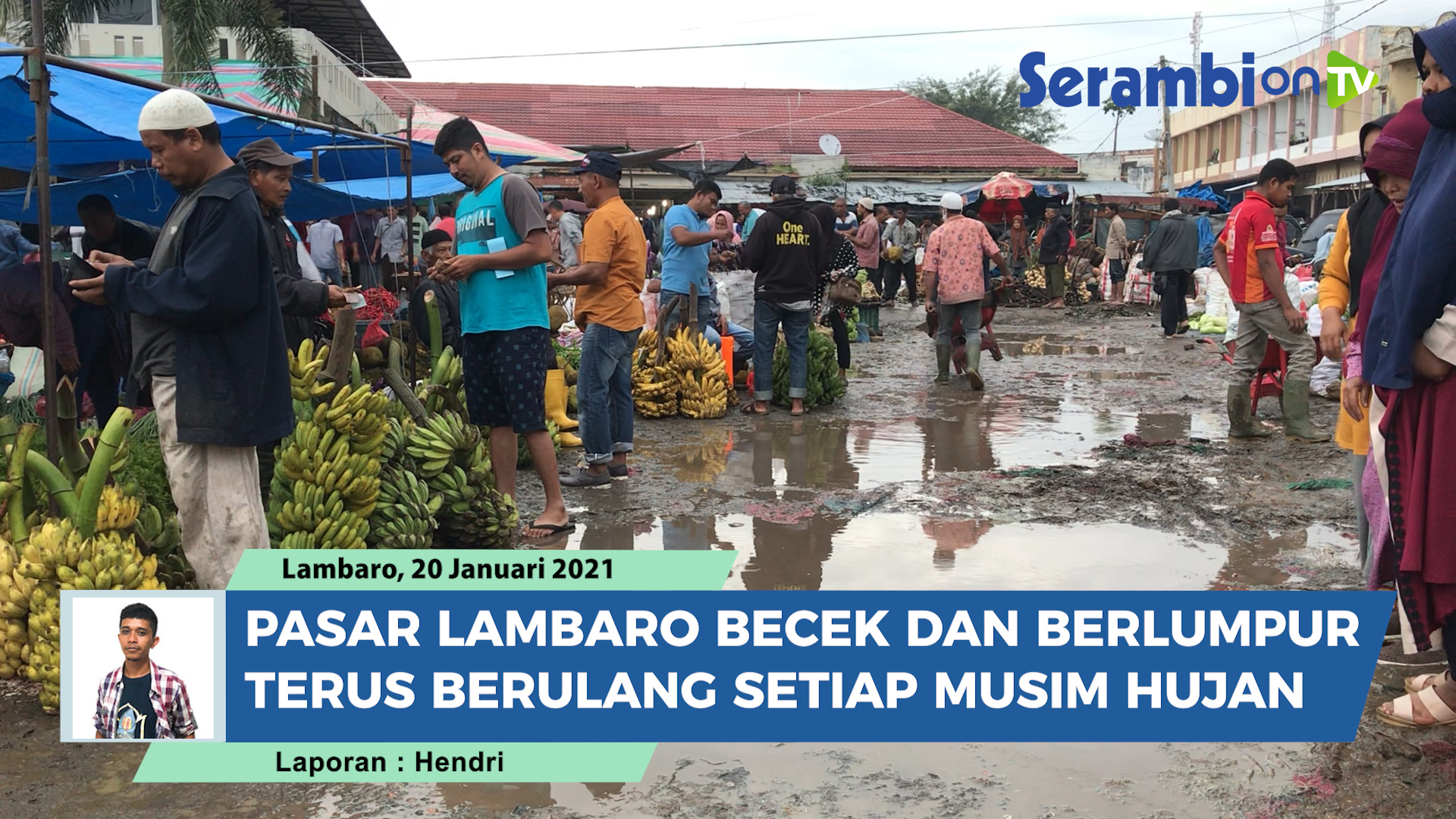 VIDEO Pasar Lambaro Aceh Besar Becek Dan Berlumpur, Terus Berulang ...