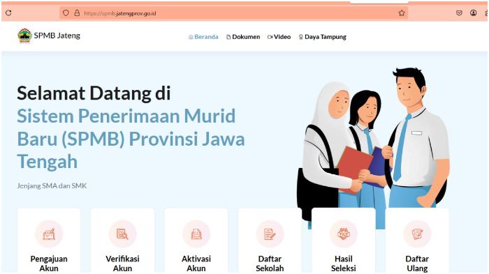 Cara Daftar dan Login SPMB Jawa Tengah 2025: Berlaku untuk Jenjang SD, SMP, SMA, SMK ...
