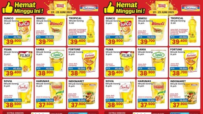 Katalog Promo Indomaret Spesial Minyak Goreng 24-25 Juni, Camar Rp37.900, Sovia Rp38.000 ...