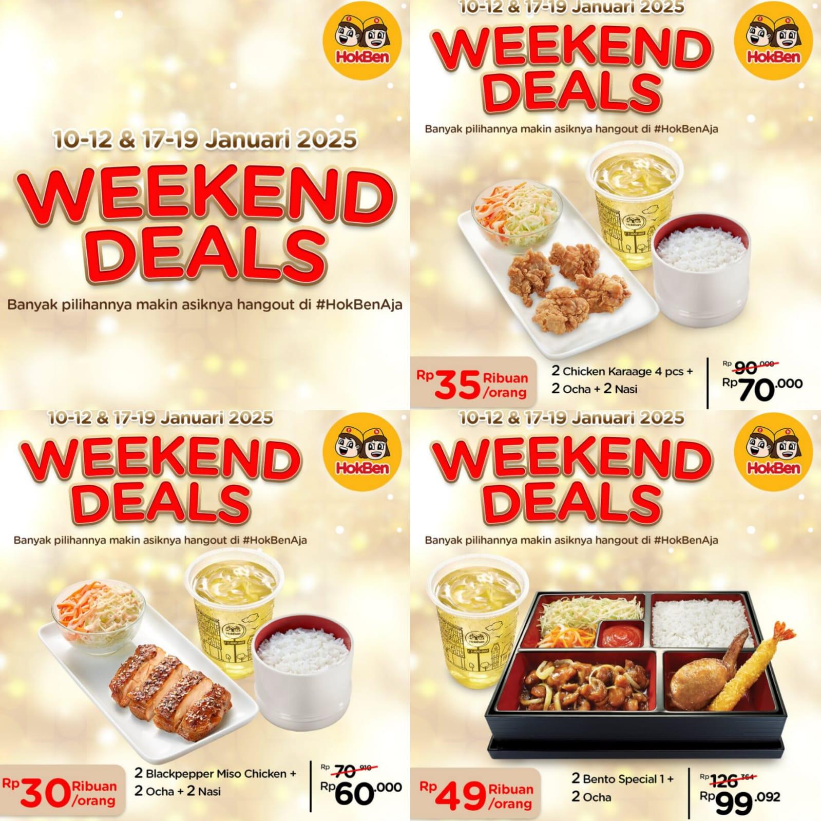LEBIH Hemat, Promo HokBen Hari Ini 12 Januari 2025, ⁠2 Chicken Karaage + 2 Nasi + 2 Ocha Rp 70 ...