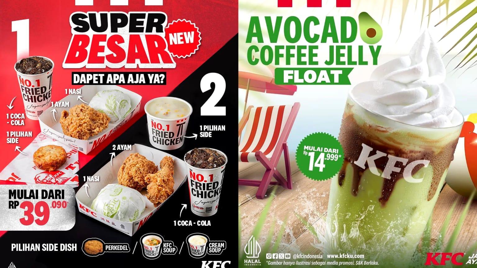 HARGA HEMAT! Promo KFC 18-30 Juni 2024, Nikmati Avocado Coffee Jelly ...