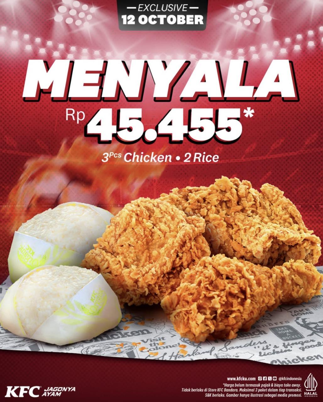SPESIAL! Promo KFC Hari Ini 12 Oktober 2025, Nikmati 3 Ayam Goreng + 2 ...