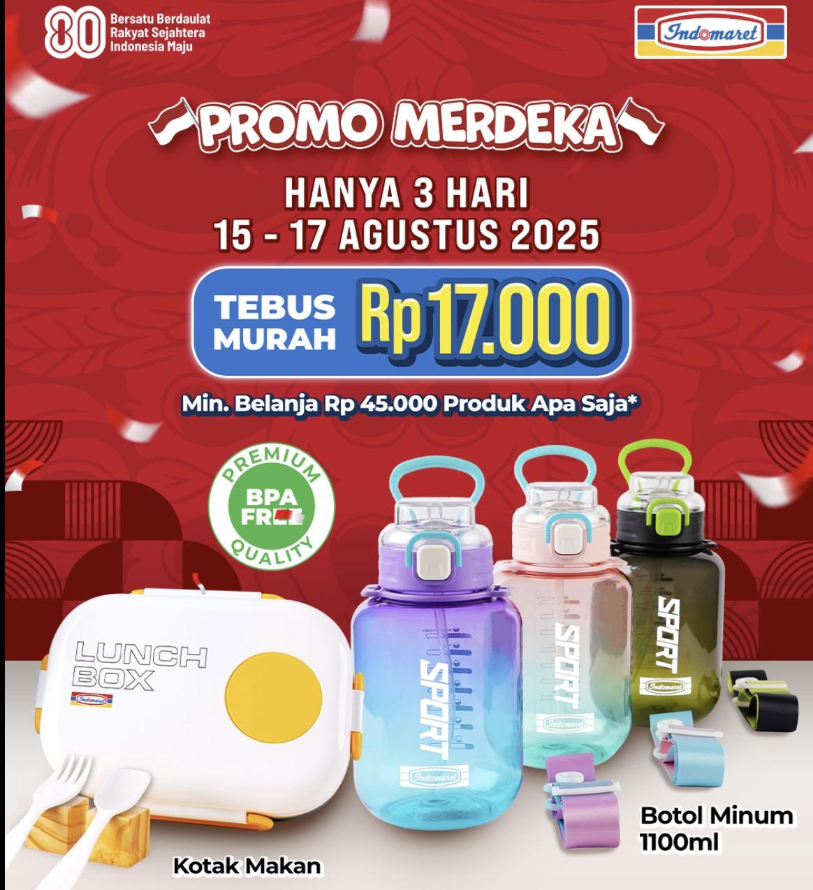 Promo Merdeka Indomaret Besok 17 Agustus 2025, Hydrococo Rp6.500 ...