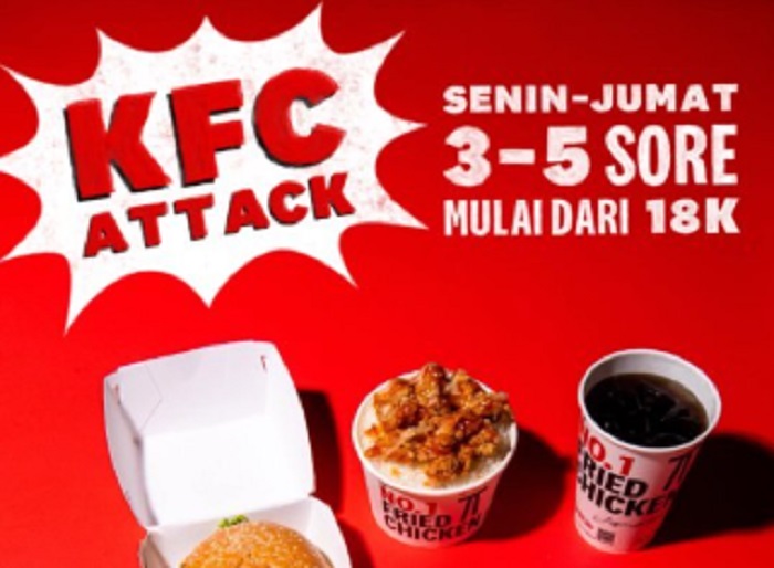 HAPPY WEDNESDAY, Promo KFC 4 Januari 2023, 1 Cheesy Chiken + 1 Rice + 1 ...