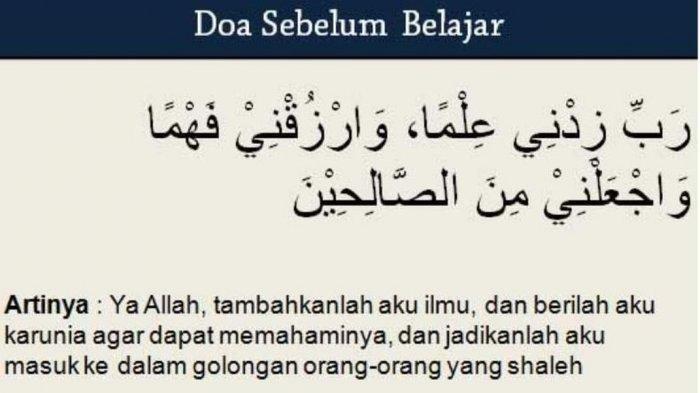 Doa Sebelum Belajar