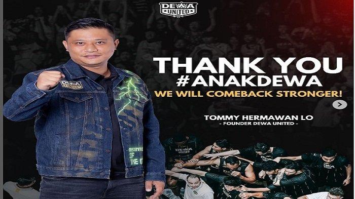 Profil Tommy Hermawan Lo Pemilik Klub Liga 1 Indonesia Dewa United - Bangkapos.com