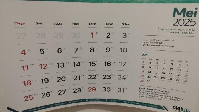 Kalender 2025: Tanggal Long Weekend hingga Libur Nasional Bulan Mei ...