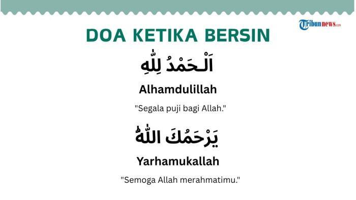 Doa Ketika Bersin Lengkap Ucapan Balasan dan Etikanya - Bangkapos.com