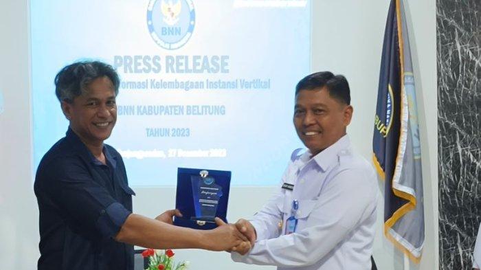Kompol Agus Handoko Paparkan Kinerja BNNK Belitung Sepanjang Tahun 2023 di Hadapan Awak Media ...