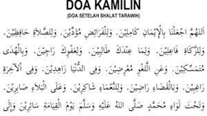 Doa Kamilin Arab, Latin dan Artinya Lengkap Format PDF - Bangkapos.com