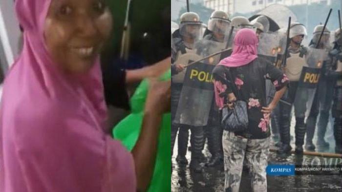 Sosok Ibu Ana Jilbab Pink Jadi Ikon Gerakan Demo 17+8 , Ternyata ...