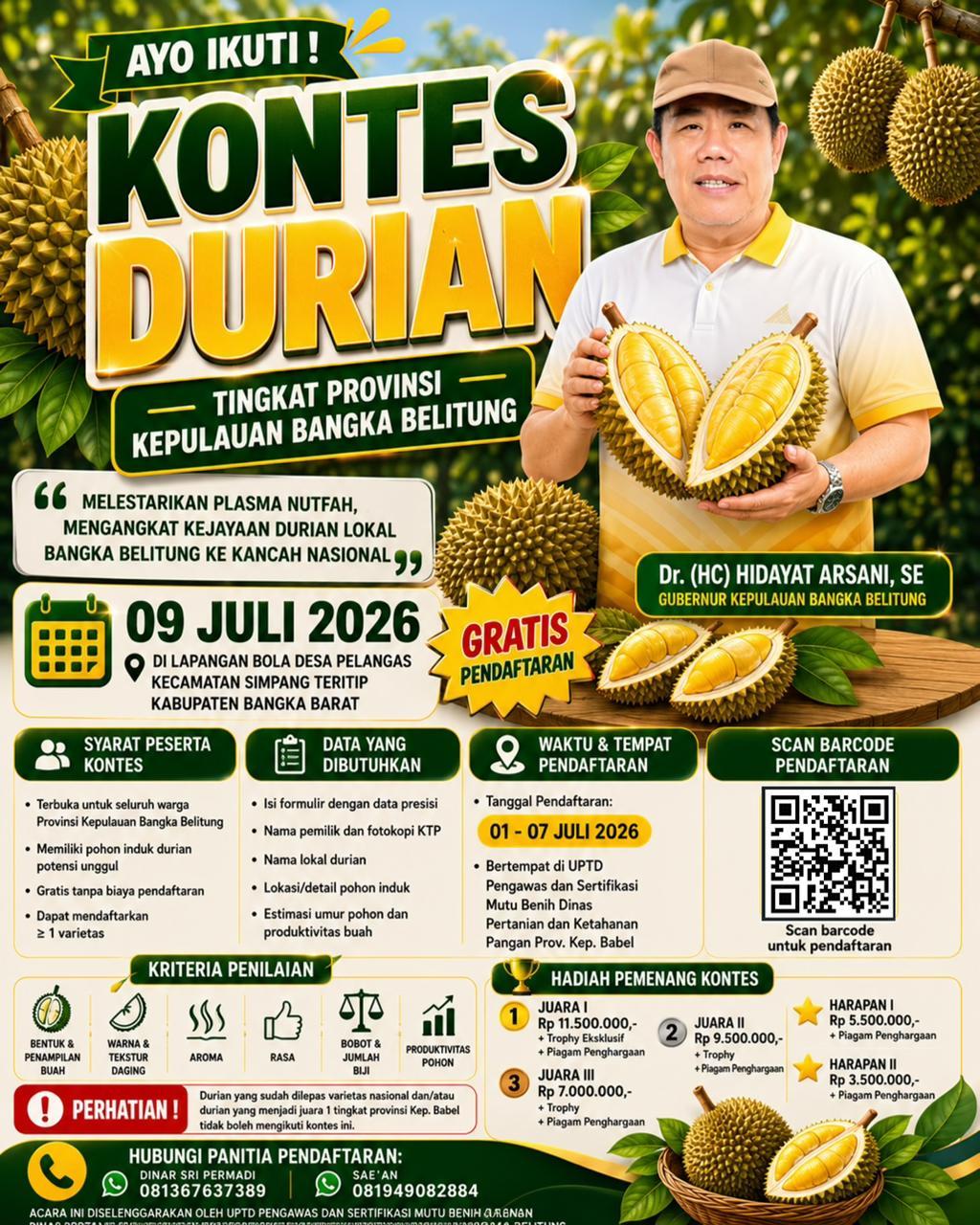 Pemprov Babel Gelar Kontes Durian Tingkat Provinsi, Dukung Durian Lokal ...
