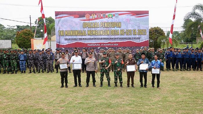 TMMD ke-125 di Kabupaten Banjar Resmi Ditutup, Buka Jalan Baru 10 Km di Desa Belimbinglama ...
