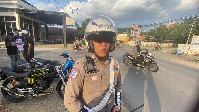 Razia di Jalan Hasan Basri Rantau Tapin, Sejumlah Motor Kena Tilang ...