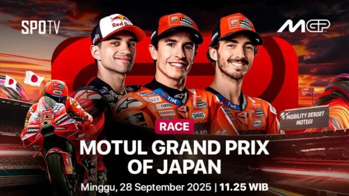 Jam Tayang dan Jadwal MotoGP Jepang 2025 Siaran Langsung Trans7 Race Siang Ini, Marc Marquez ...