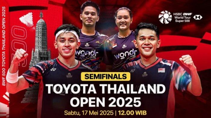 Live Gratis TVRI, Link Streaming TV Online Badminton Semifinal Thailand Open 2025 Main Jam 12.00 ...
