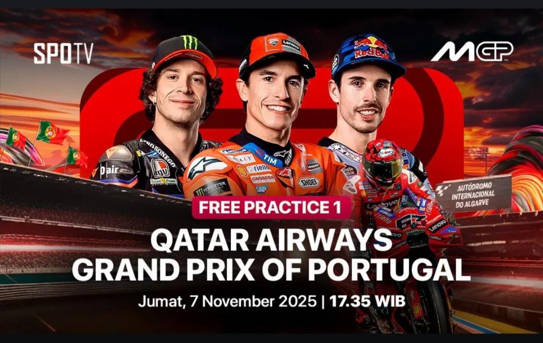 Jam Tayang dan Jadwal MotoGP Portugal 2025 Hari Ini Live SPOTV, Siaran Trans7 Sprint Hingga Race ...