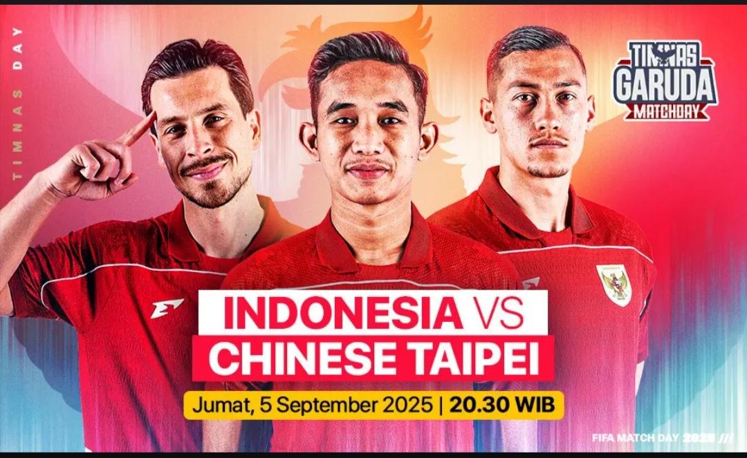 Live Gratis SCTV, Link Streaming TV Online Timnas Indonesia vs China Taipei Malam Ini Jam 20.30 ...