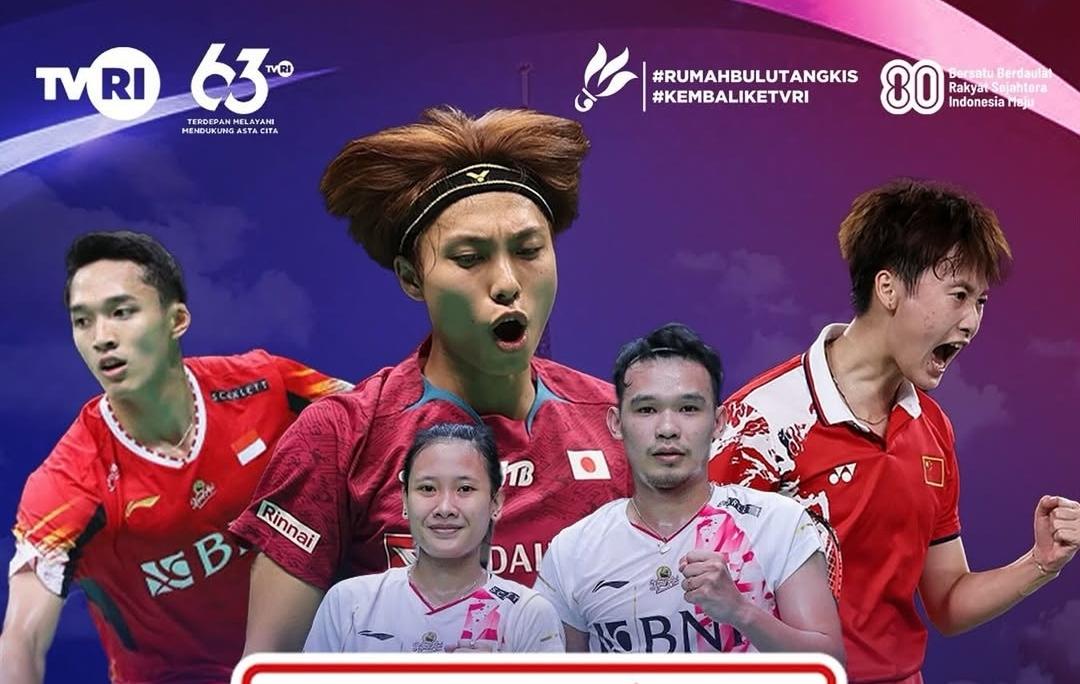 Berlangsung! Link TV Online TVRI Live Streaming Badminton BWF World ...