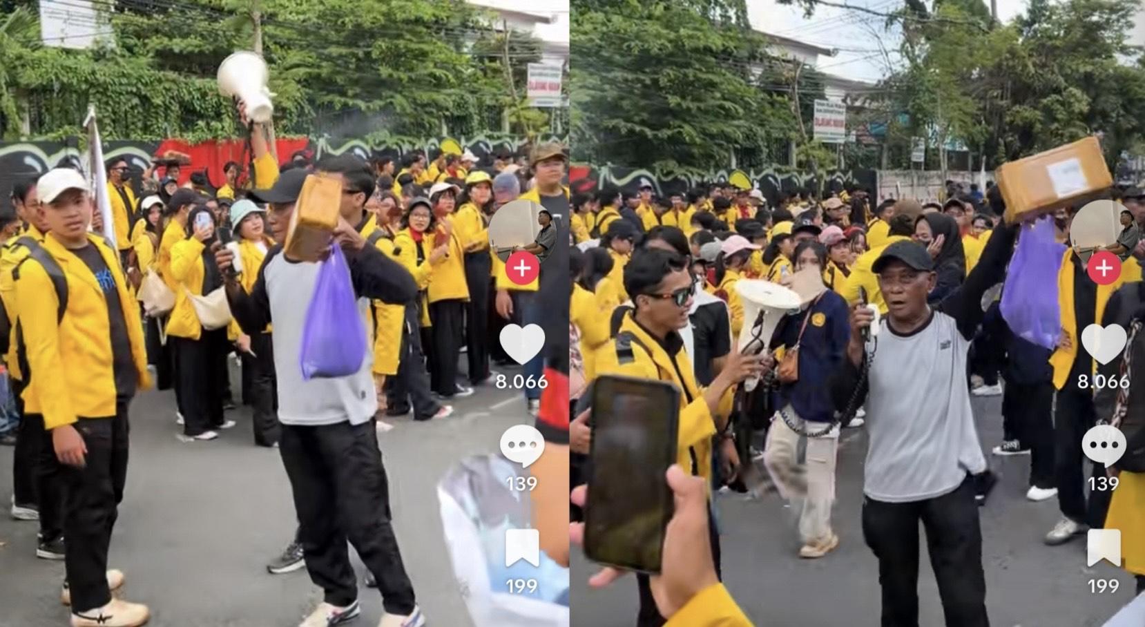 Viral Momen Kurir Antarkan Paket COD kala Demo DPRD Kalsel Berlangsung ...