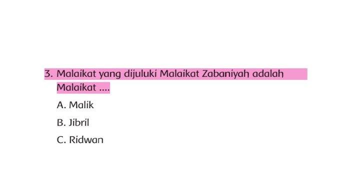 Kunci Jawaban PAI Kelas 2 SD Halaman 188, Malaikat yang Dijuluki ...