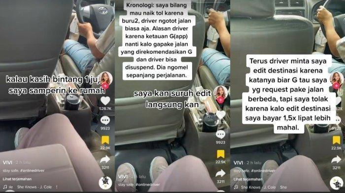 Driver Online Diduga Ancam Datangi Rumah Penumpang Bila Diberi Bintang 1, Videonya Viral di ...