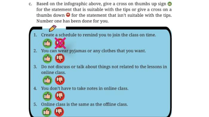 Kunci Jawaban Bahasa Inggris Kelas 7 Halaman 177 Give A Cross On