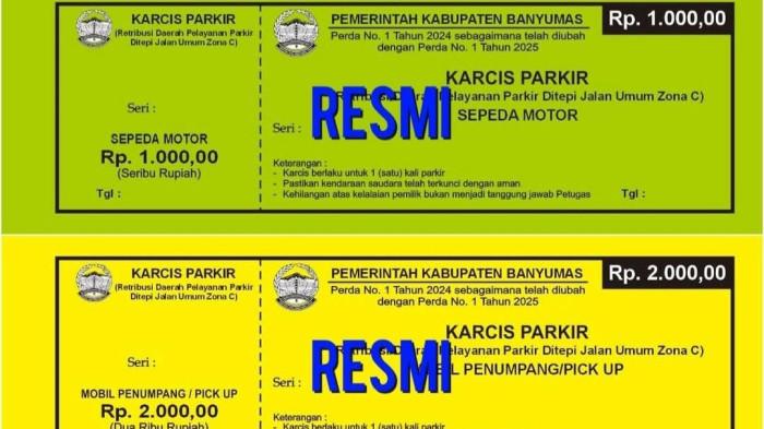 Beredar Karcis Parkir Rp 5.000, Warga Purwokerto Resah! Ini Jawaban ...