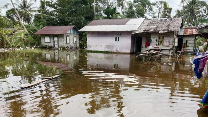 Banjir Rob di Lingga Rendam Permukiman 6 Kecamatan, Air Pasang Capai Betis Dewasa - Tribunbatam.id