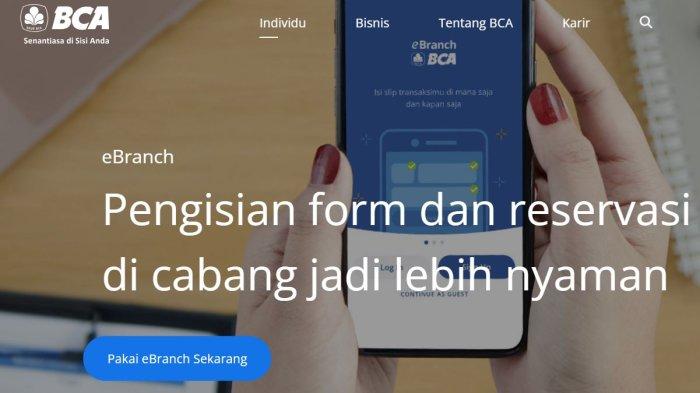Cara Mudah Setor Tunai e-Branch BCA, Cukup Isi Formulir Secara Online ...