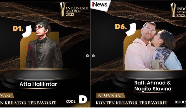 Atta Halilintar VS Raffi Ahmad Bersaing Diajang Indonesian Awards 2023 ...