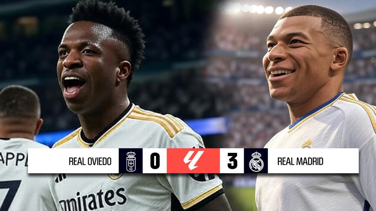 Hasil Real Oviedo vs Real Madrid, Kylian Mbappe Cetak 2 Gol, Vinicius 1 Gol, Real Madrid Menang ...