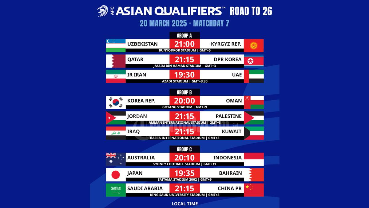 Jadwal Kualifikasi Piala Dunia 2026 Hari Ini, Australia vs Indonesia, Arab Saudi vs China Live ...