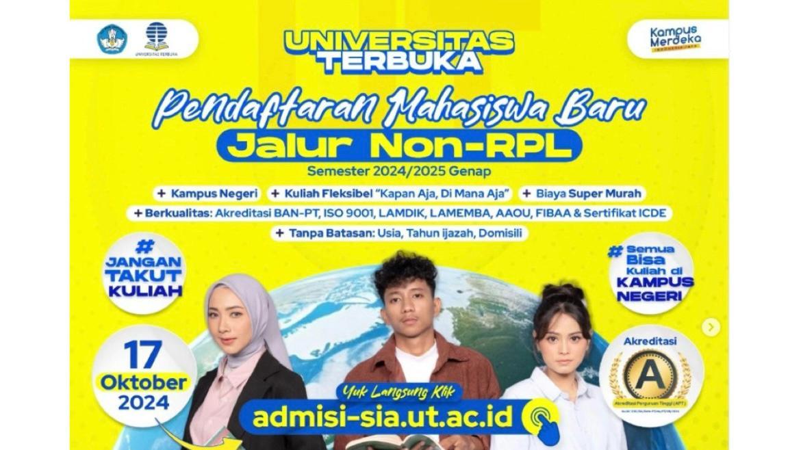 Universitas Terbuka Batam Buka Pendaftaran Mahasiswa Baru, Bisa Kuliah ...