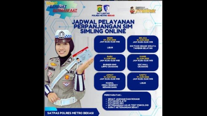 SIM Keliling Kabupaten Bekasi, Rabu ini 11 Juni 2025 di Wilayah Cikarang Hingga Pukul 13.00 ...
