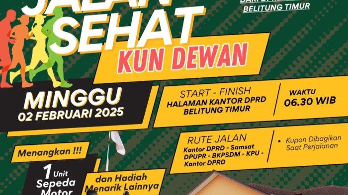 Daftar Hadiah Jalan Sehat Kun Dewan di Manggar Belitung Timur Lengkap ...