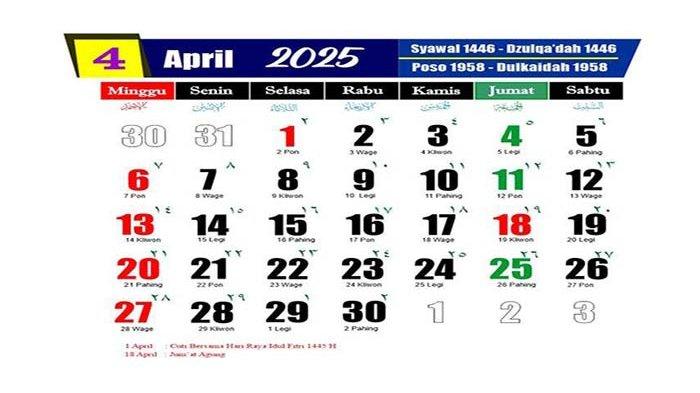 Kalender 2025 Lengkap 3 April 2025 Memperingati Hari Apa? Ada Momen Penting Hari Geologi ...