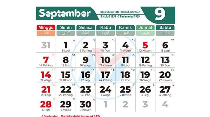 Kalender 2025, Jadwal Sisa Libur Nasional, Apakah Maulid Nabi Tanggal Merah? - Posbelitung.co