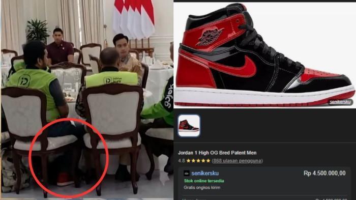 Unik, Pengemudi Ojol Pakai Sepatu Air Jordan Rp4 Jutaan Saat Bertemu Wapres Gibran - Posbelitung.co