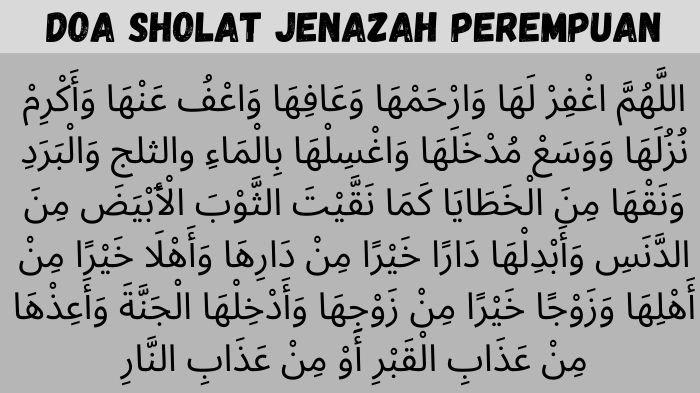 Doa Sholat Jenazah Perempuan Dilengkapi dengan Tata Caranya Mulai dari ...