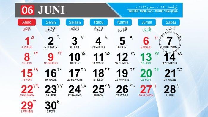 Kalender Jawa 7 Juni 2025: Sabtu Kliwon, Wuku Kuningan, Pancawara ...