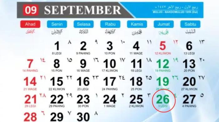 Kalender Jawa 26 September 2025: Larangan Jumat Legi yang Masih ...