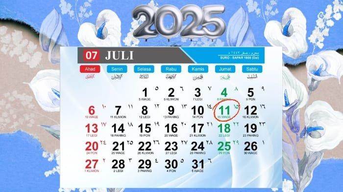 Kalender Juli 2025: Tanggal 11 Juli Ada Hari Besar Apa Ya? Cek ...