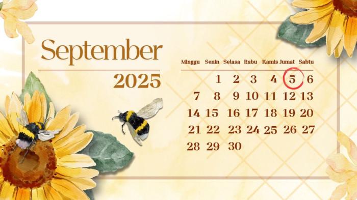 Kalender September 2025: Siap-Siap Long Weekend Tanggal 5, 6 , 7, Cek Libur Peringatan Apa ...