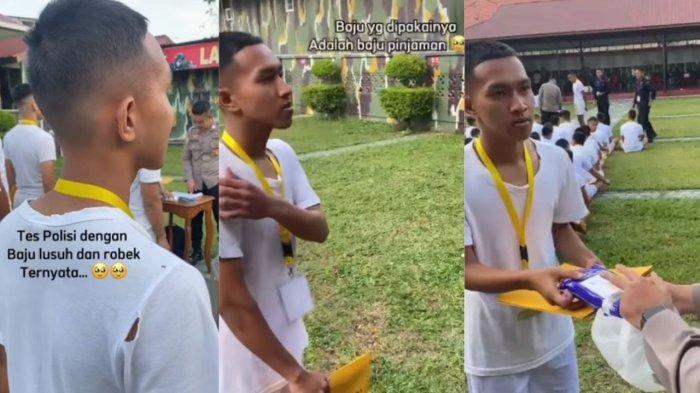 Video Viral Pemuda Tes Masuk Polri Pakai Kaos Sobek & Lusuh, Alasannya ...