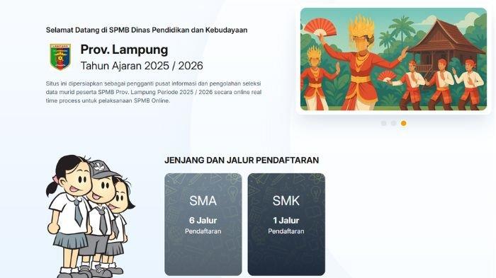 SPMB Lampung 2025 Jenjang SMA/SMK Telah Dibuka, Ini Jadwal, Syarat dan Cara Daftar ...