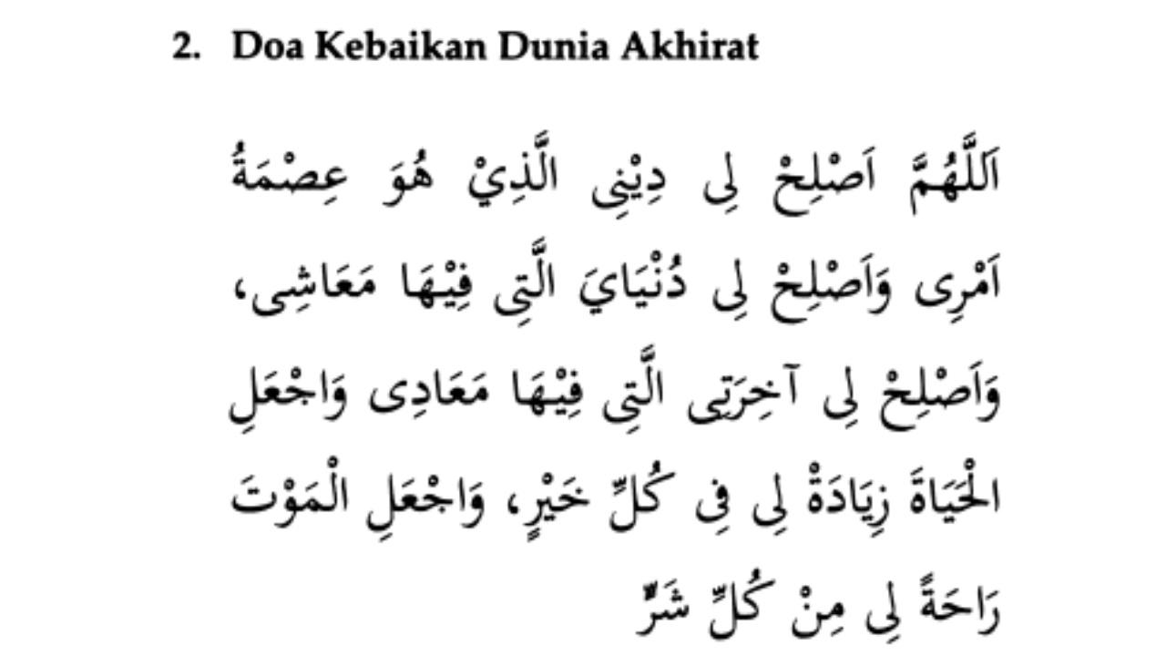 Doa Kebaikan Dunia Akhirat dan Kematian yang Baik, Lengkap Arab-Latin ...